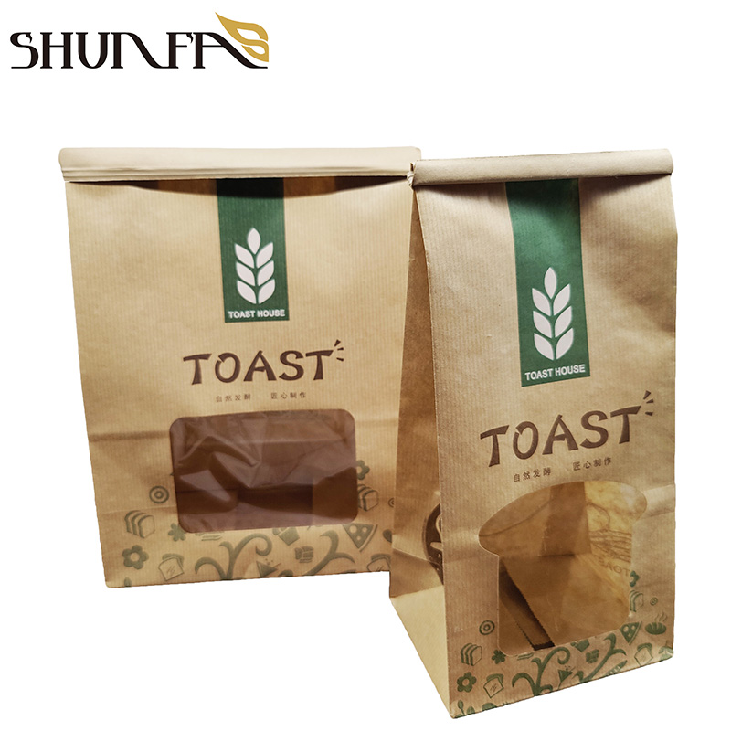 China High Quality Kraft Paper Tin Tie Toast Bread Food Takaway ...
